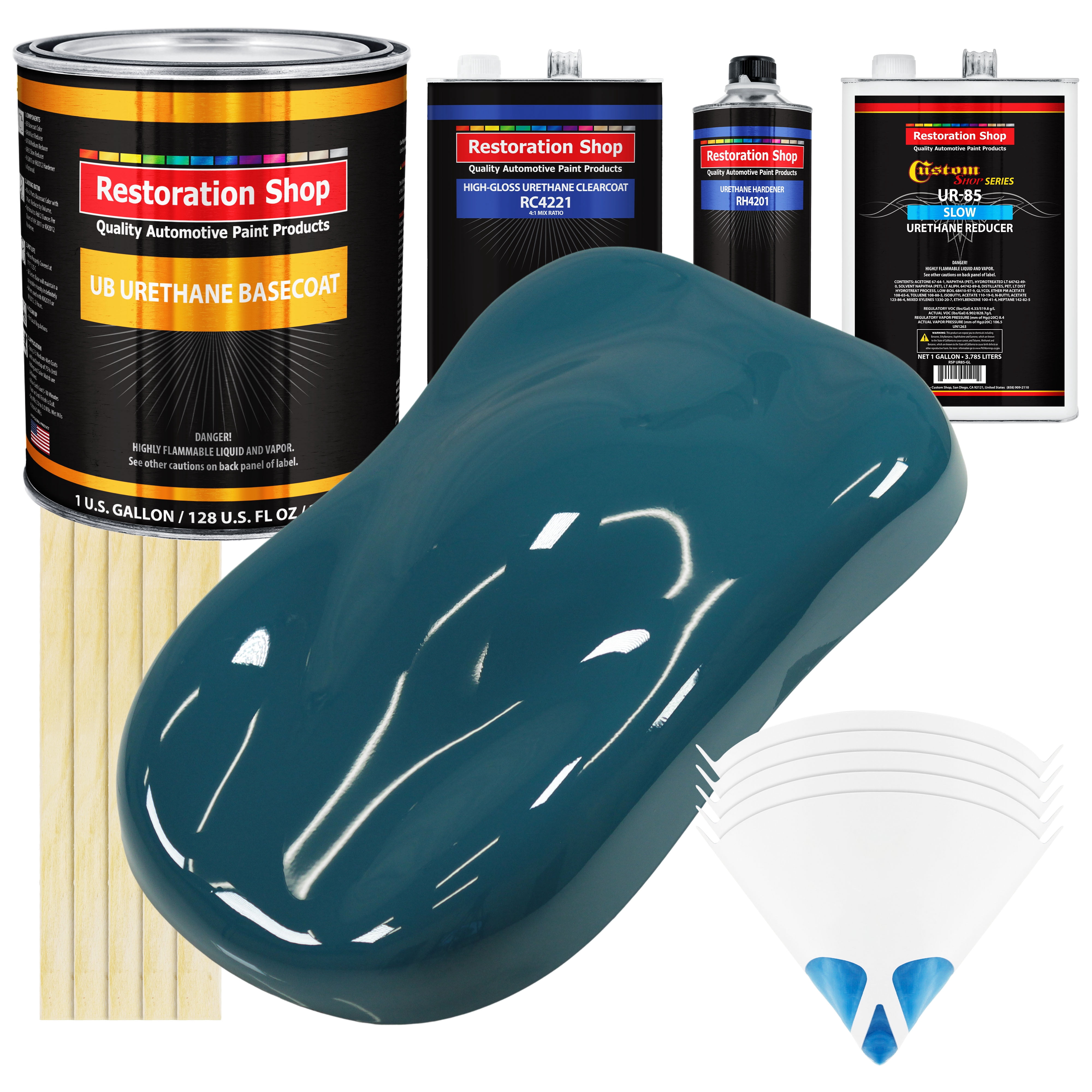 Transport Blue SLOW 1 Gallon Automotive Paint Kit URETHANE BASECOAT ...