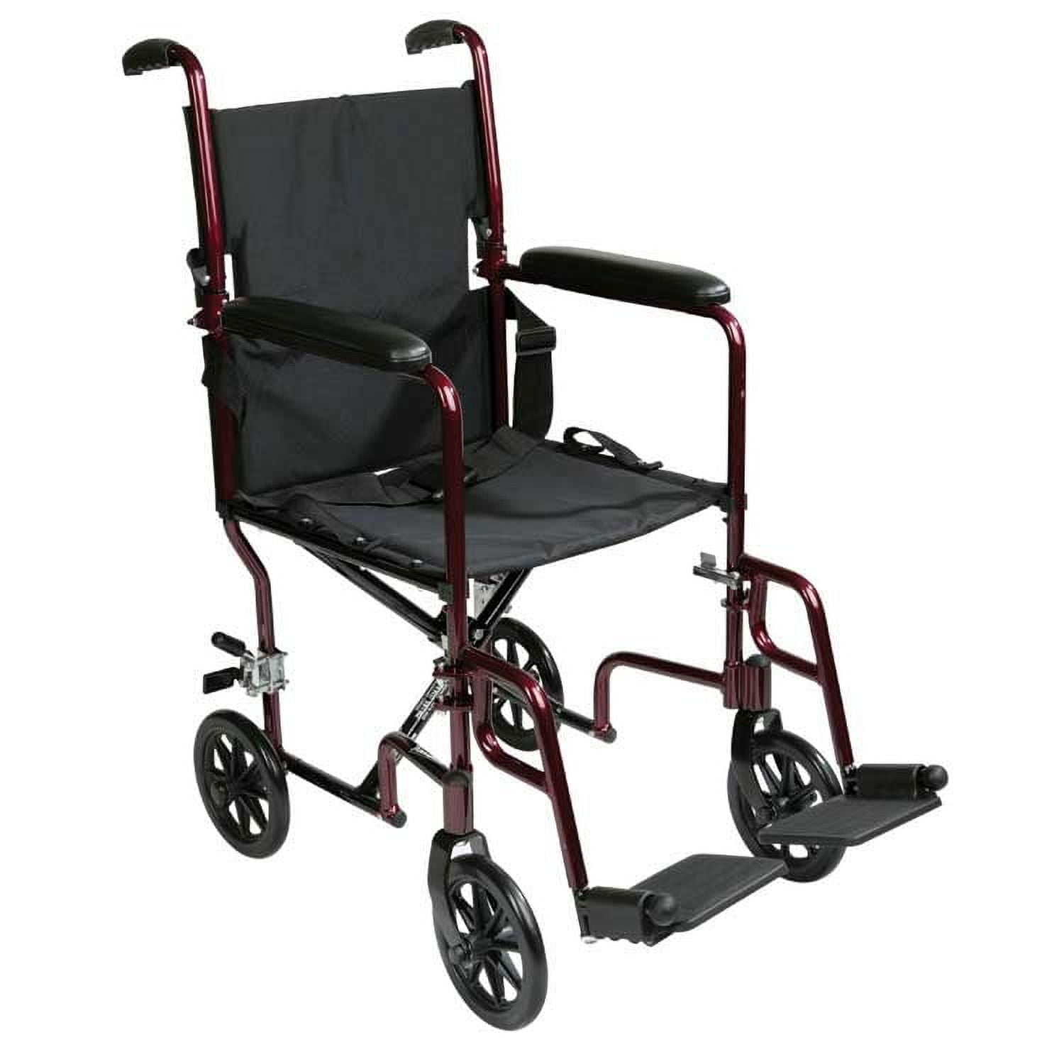 Roscoe Medical Transport Chair Color: Chrome, Blue HSA/FSA Eligible ...