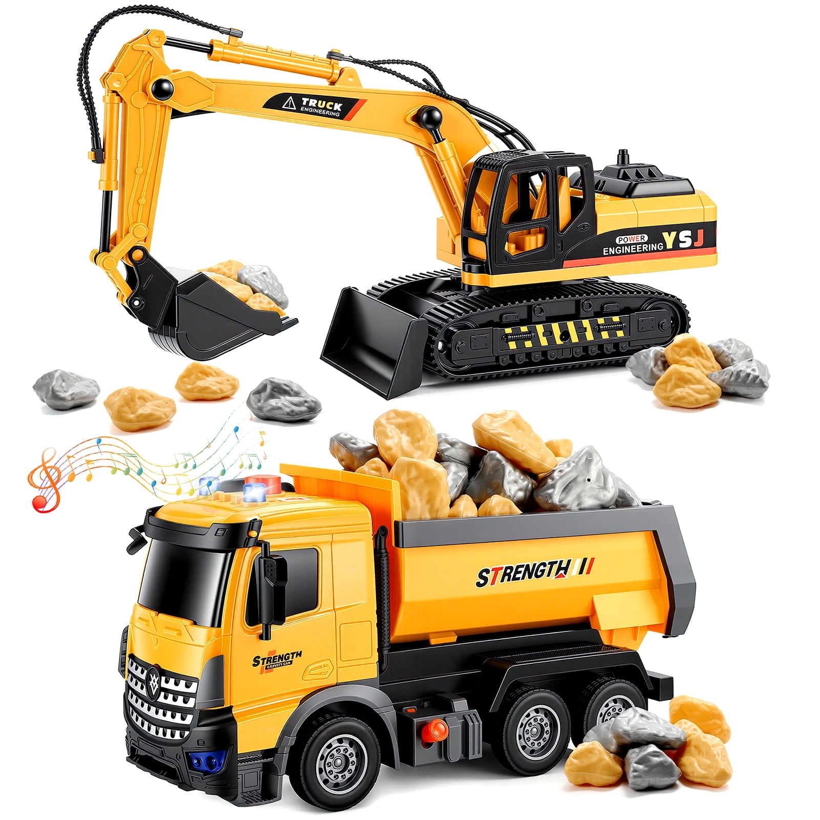 Toys Gifts for 3 4 5 6 7 8 Year Old Boys, Truck Construction Toy for ...
