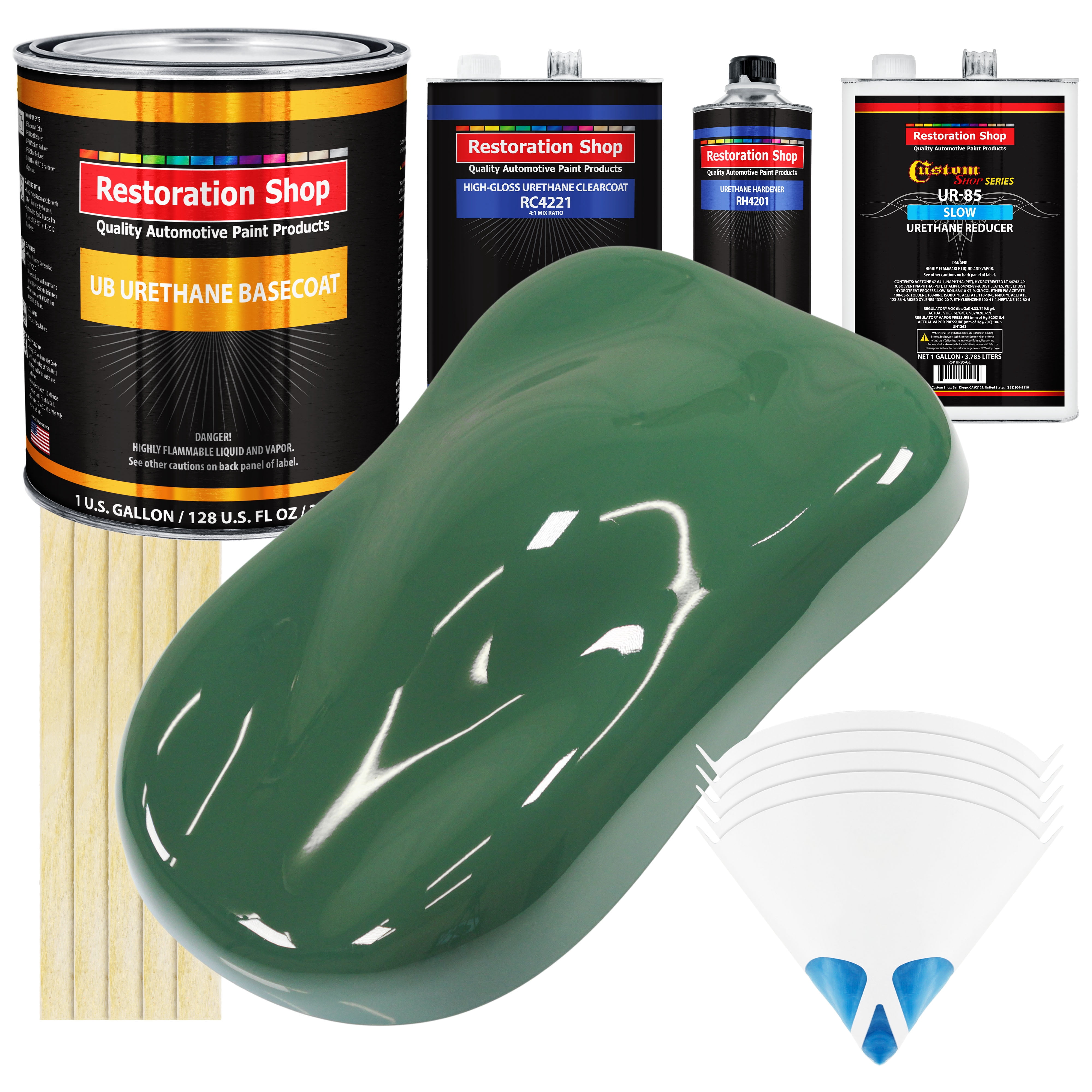 Transport Green SLOW 1 Gallon Automotive Paint Kit URETHANE BASECOAT ...