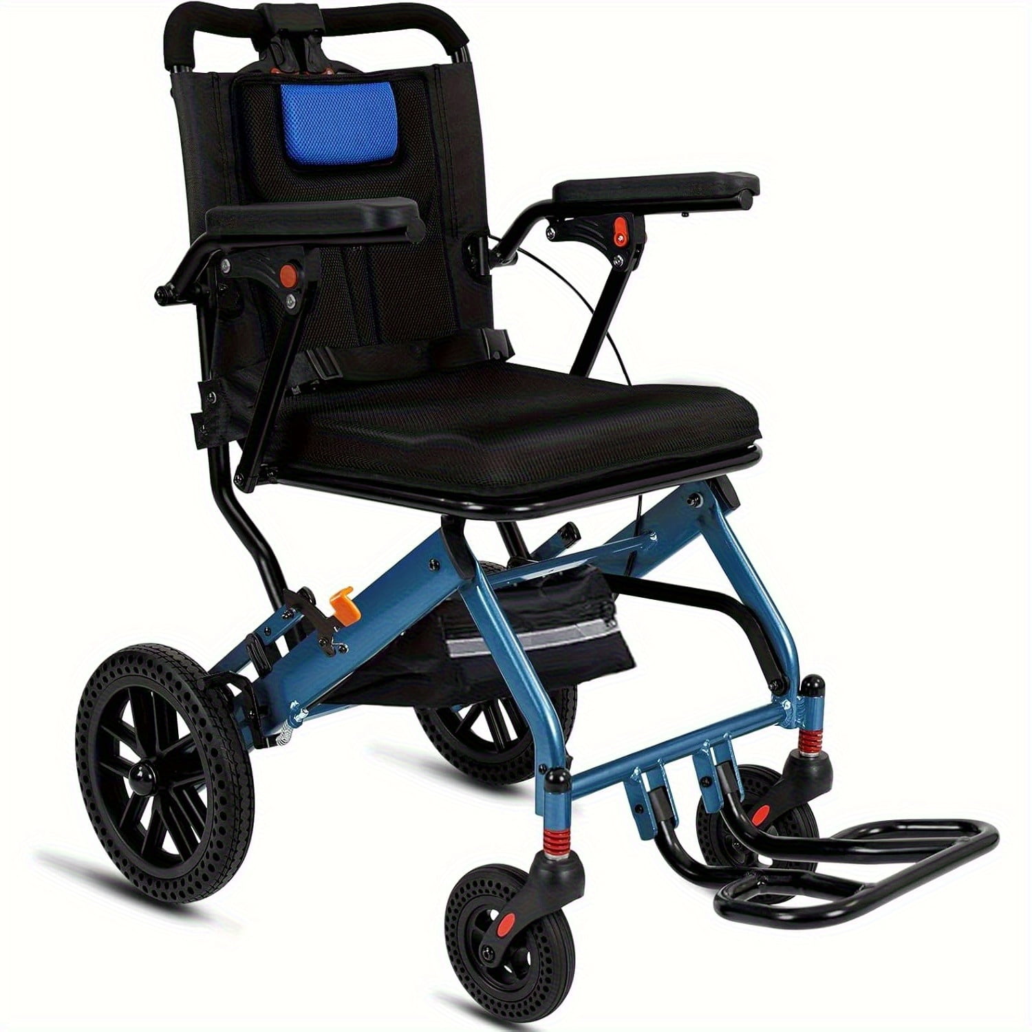 Transport Wheelchair for Adults & Seniors, 20LBS Lightweight Foldable ...