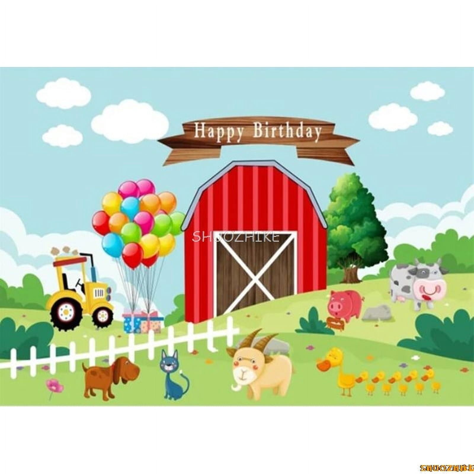 Transportation Happy Birthday Party Backdrop Automobile Planes Car Boy ...