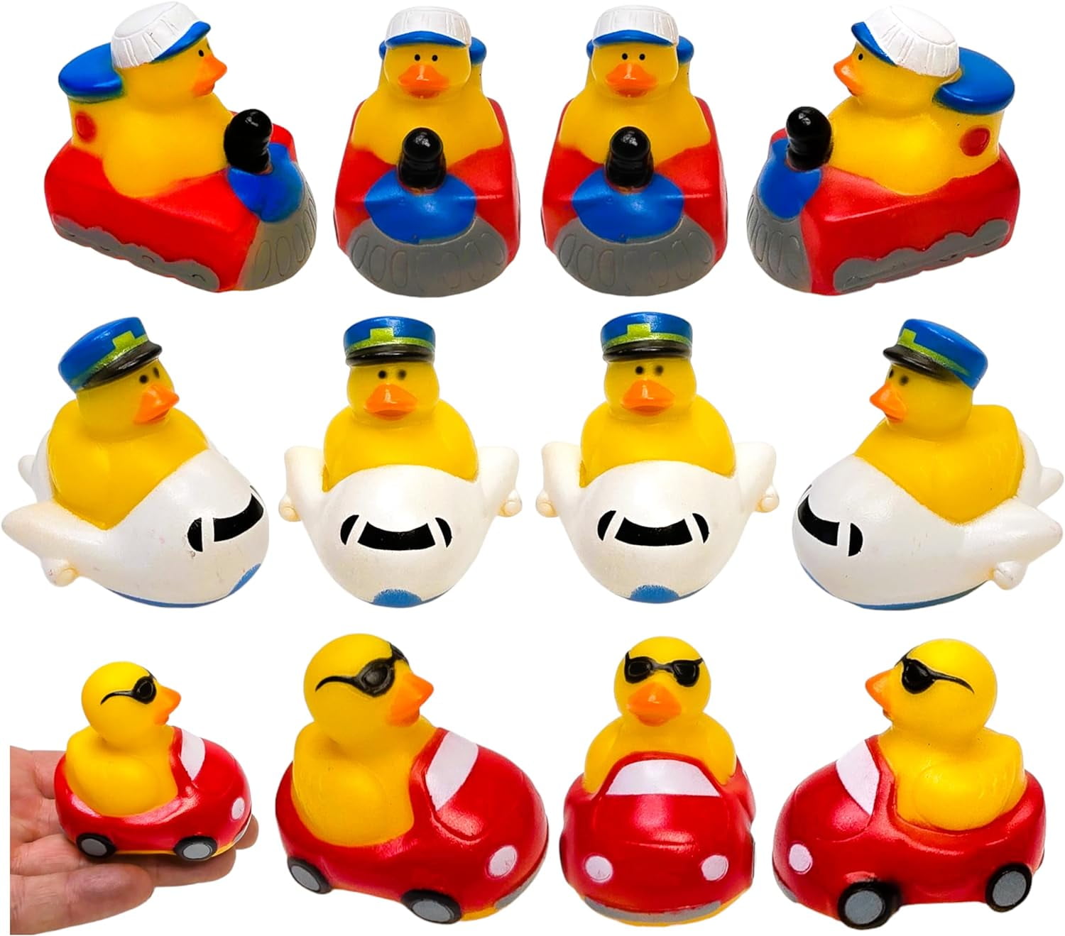 Transportation Rubber Duckies - 12 Pack. (2.5" x 2.5") Jeep Ducking ...