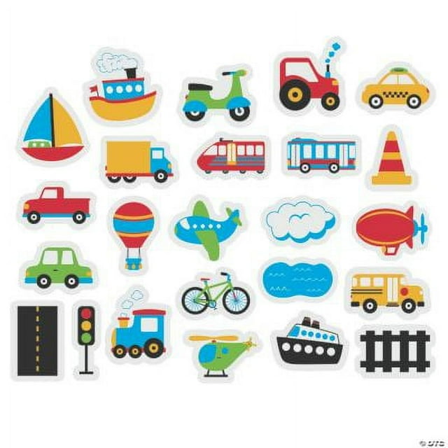 Transportation Shapes., Classroom, Educational, 25 Pieces - Walmart.com