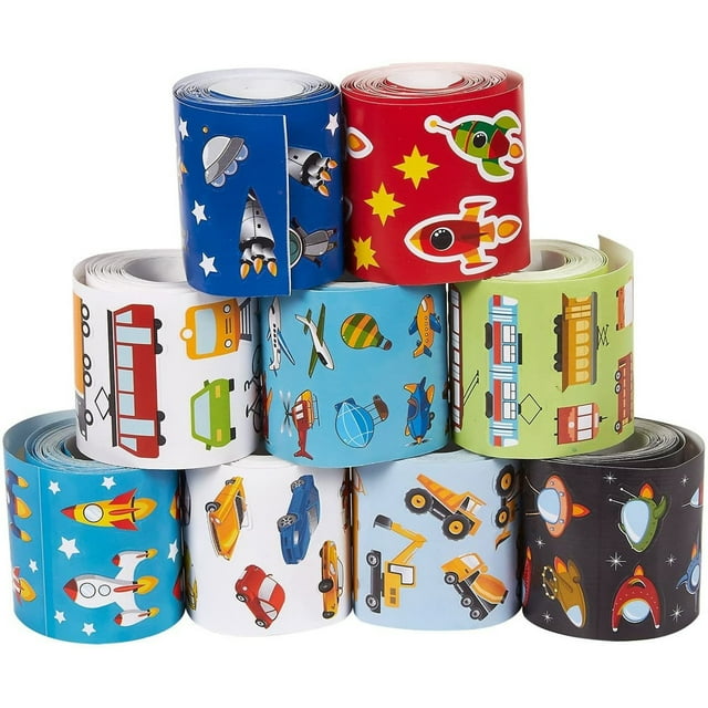Transportation Stickers, Reward Sticker Roll (9 Rolls, 3204 Pieces ...