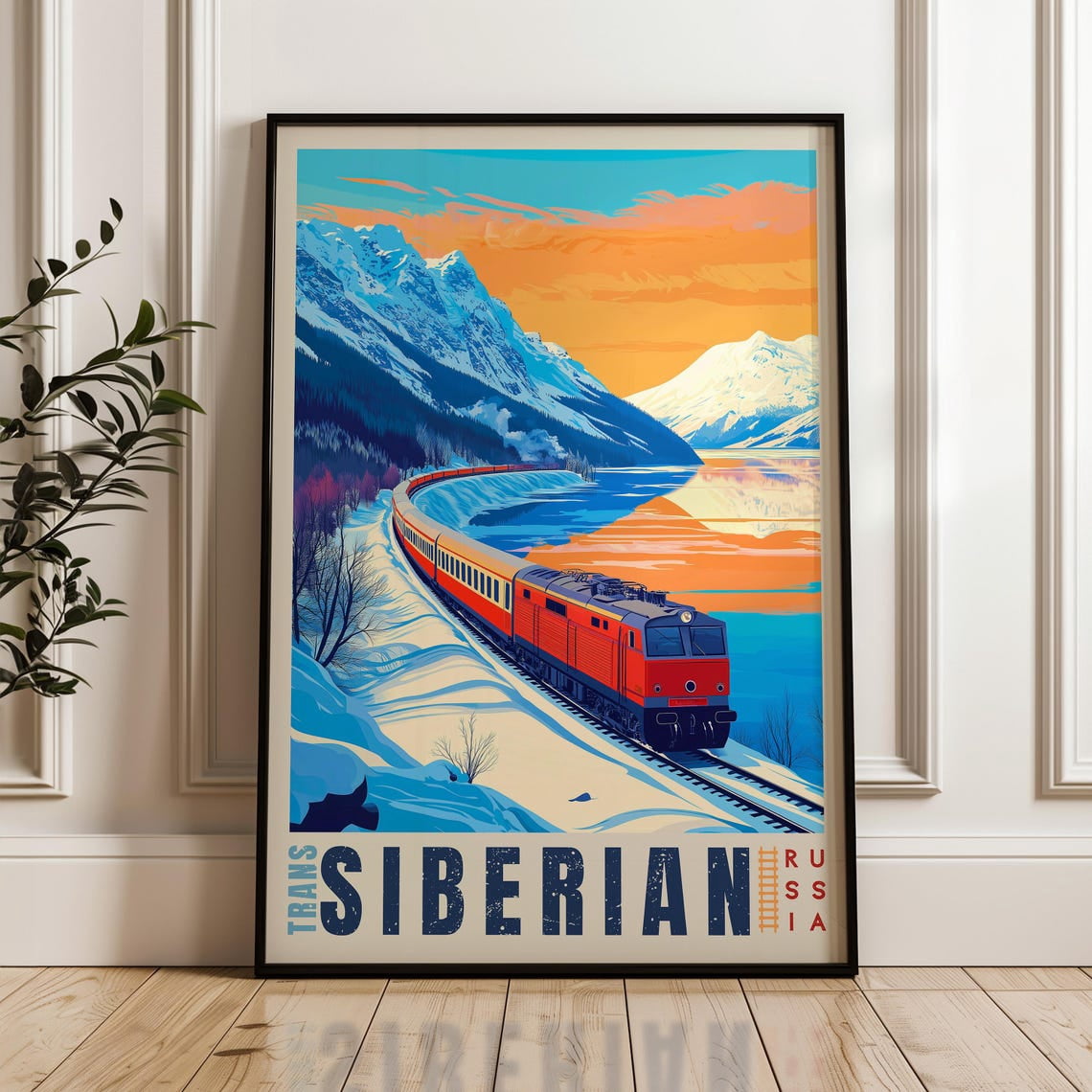 Transsiberian Travel Poster - Russia Wall Art Print, Illustration ...