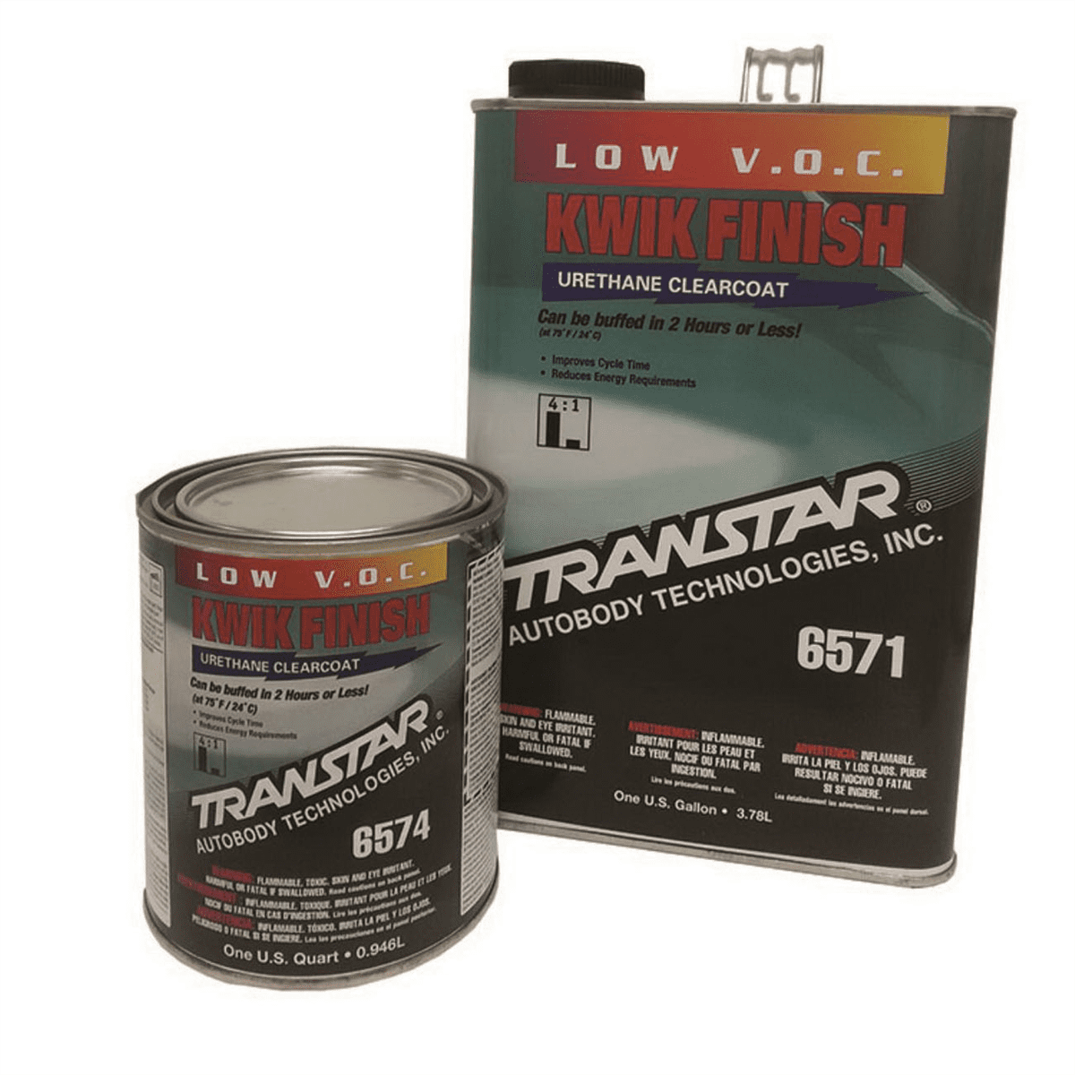 Transtar Autobody Products Kwik 6571 2.1 Low VOC Clearcoat, 1 gal Can ...