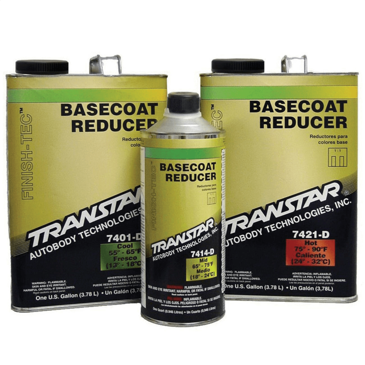 Transtar Autobody Products 7411-D Basecoat Reducer, 1 gal Can, Medium ...
