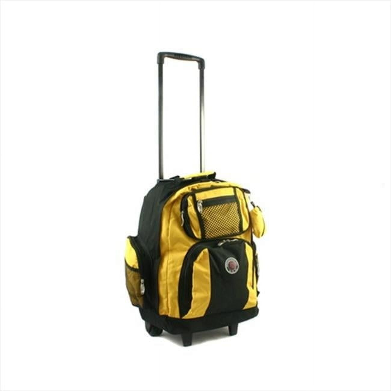 Transworld 738131-YEL Roll-Away Deluxe Rolling Backpack- Yellow ...