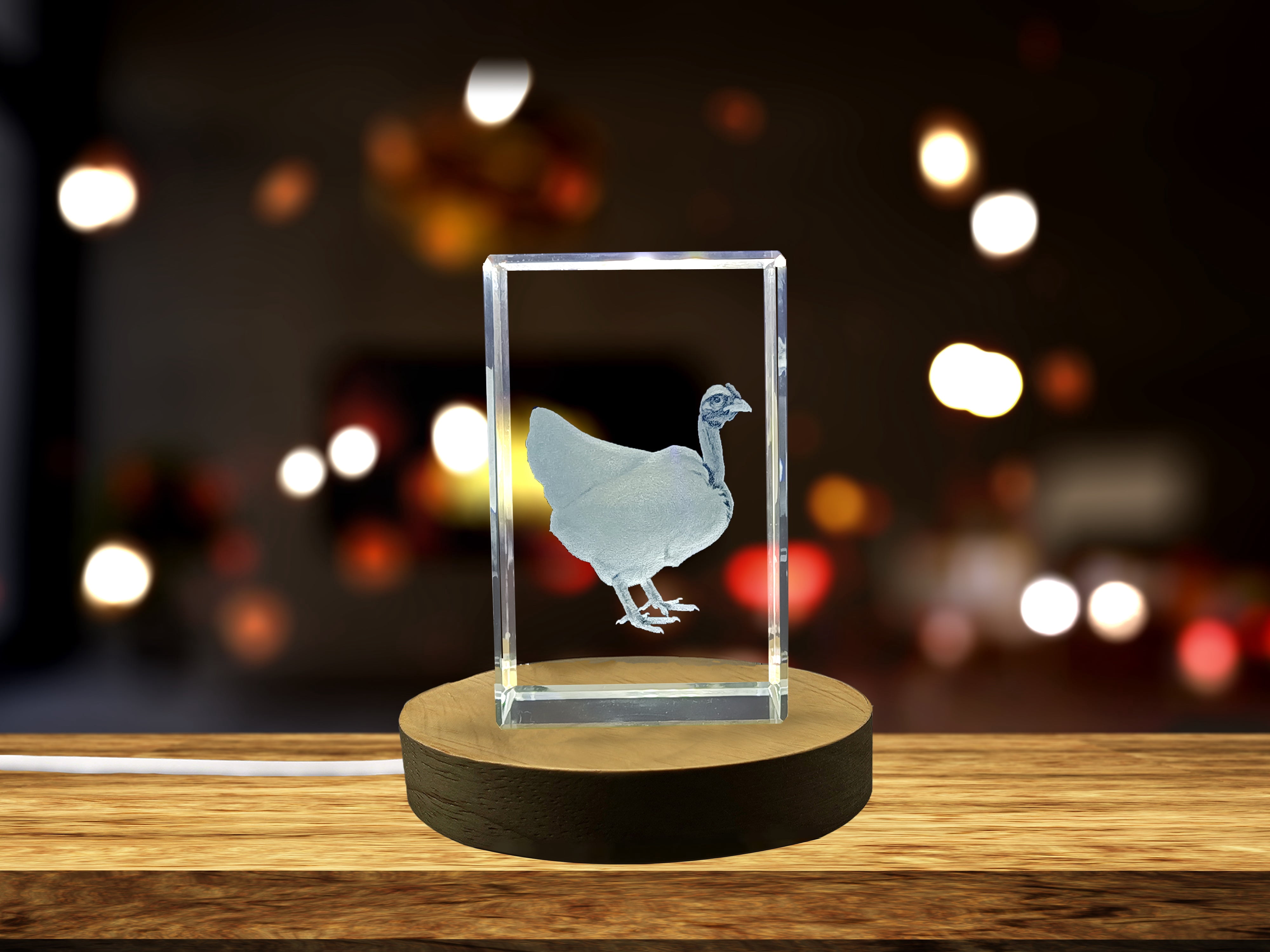 Transylvanian Naked Neck Chicken Crystal Figurine Exquisitely Engraved ...