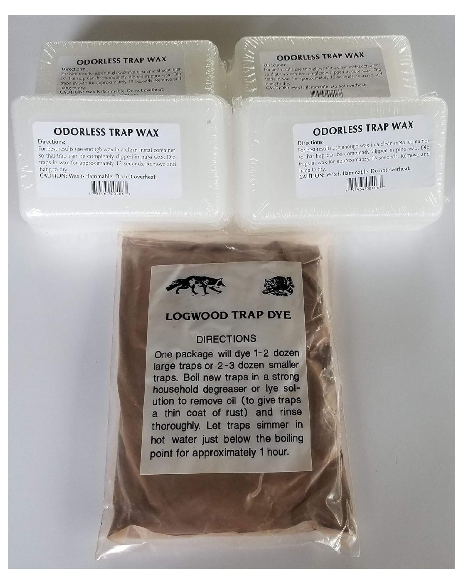 Trap Dye and Wax Bundle, 4 lb White Wax, 1 lb Logwood Dye - Walmart.com