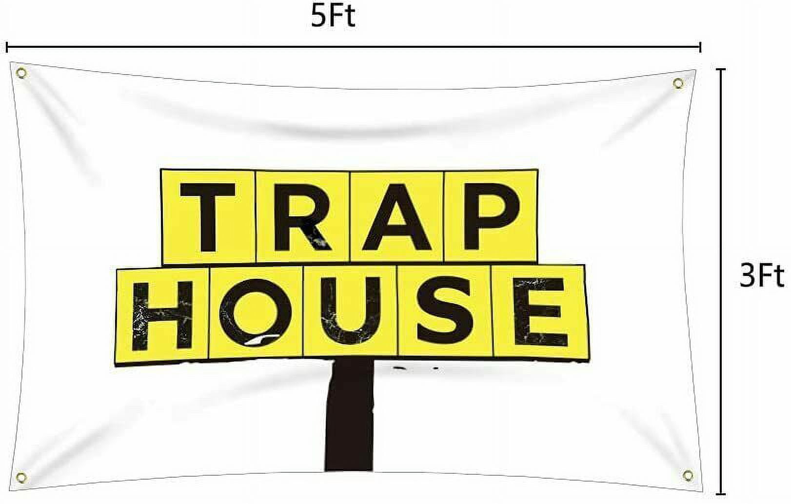 Trap House Waffle House 3x5FT Flag Banner For College Dorm Frat ManCave ...