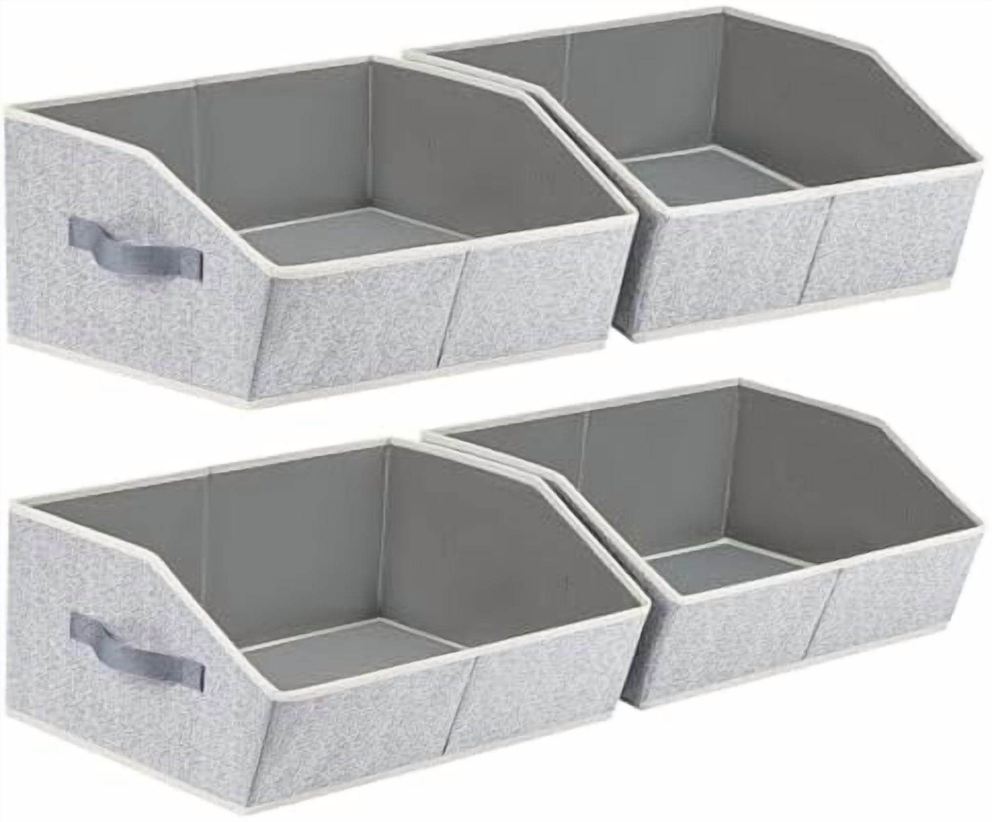 Trapezoid Closet Shelf Organizer - Large Baskets for Organizing ...