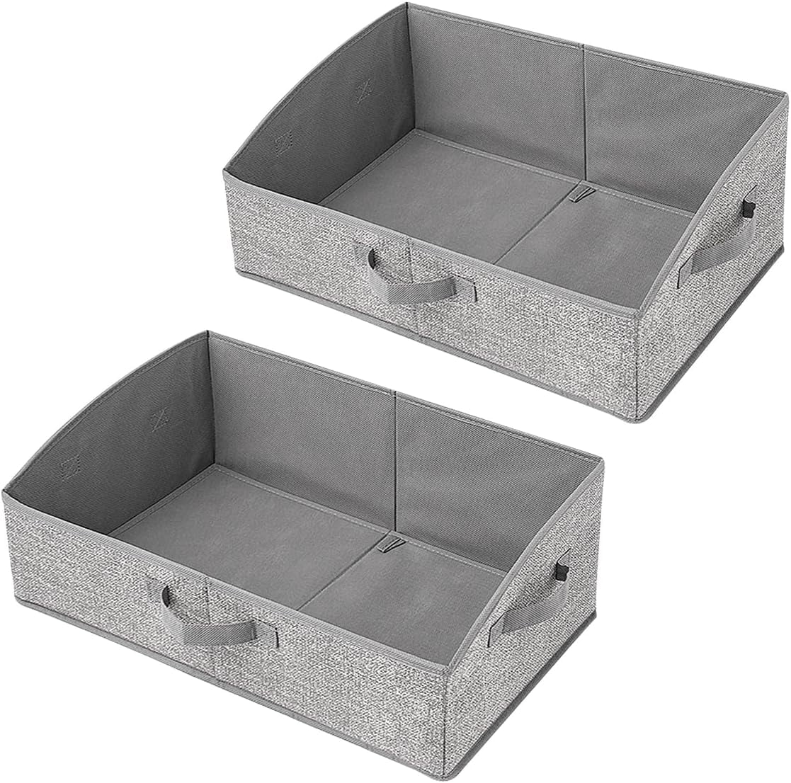 Trapezoid Storage Baskets for Shelves, Closet Woven Fabric Organizer ...