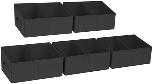 Trapezoid Storage Bins for clothes - 5 Packs Closet Organizers and ...