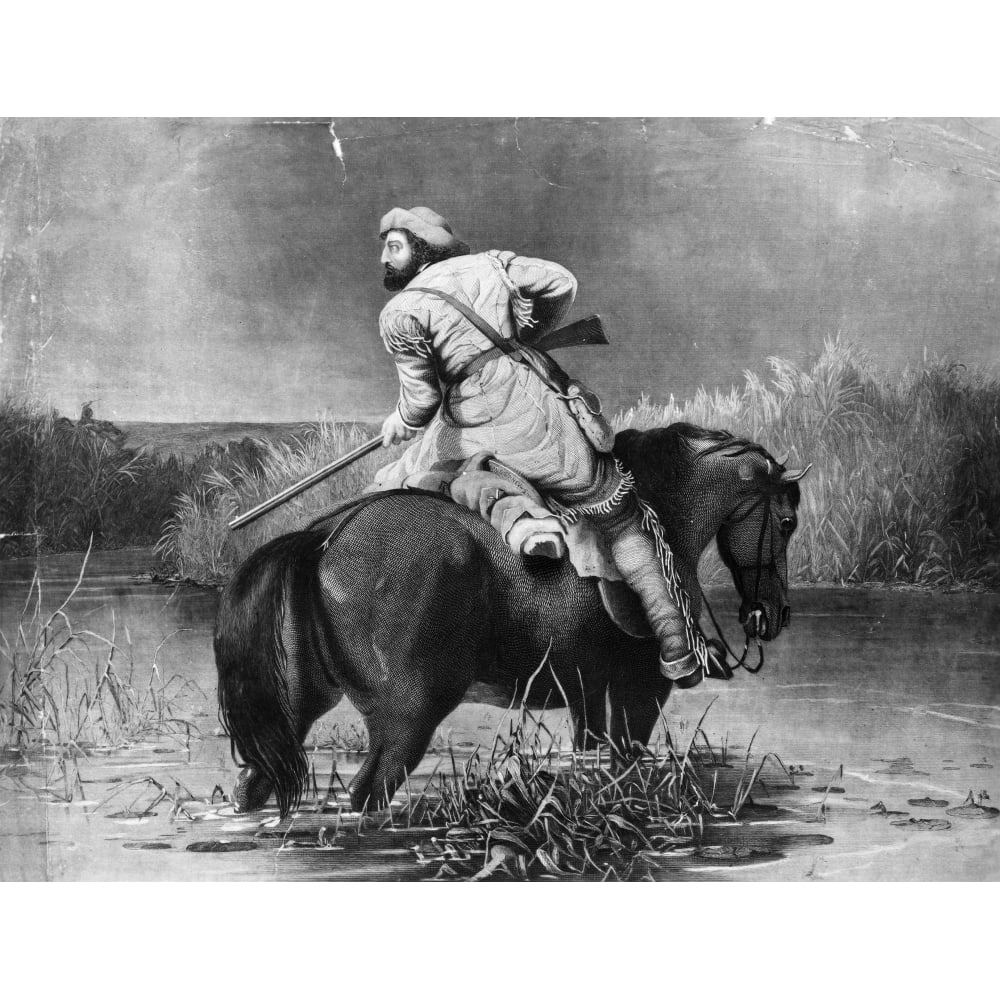 Trapper 19Th Century. N'The Trapper'S Last Shot.' Steel Engraving ...