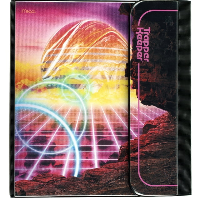 Trapper Keeper Aesthetic Colorful Binder Glow with Front Pocket Fashion ...