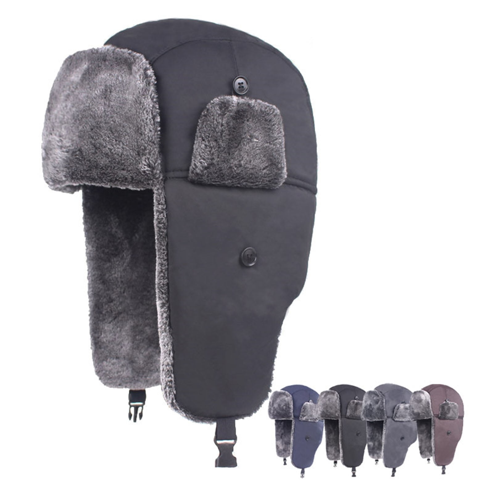 Trapper Warm Russian Trooper Hat Winter Skiing Cap Women Men Windproof ...