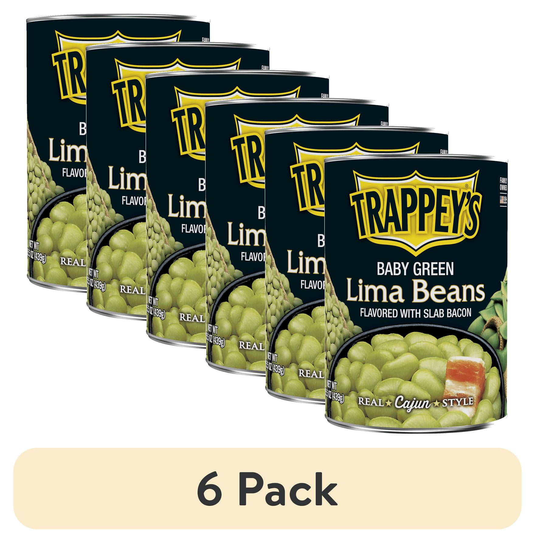 (6 pack) Trappey's Green Lima Beans with Bacon, 15.5 oz., Can - Walmart.com