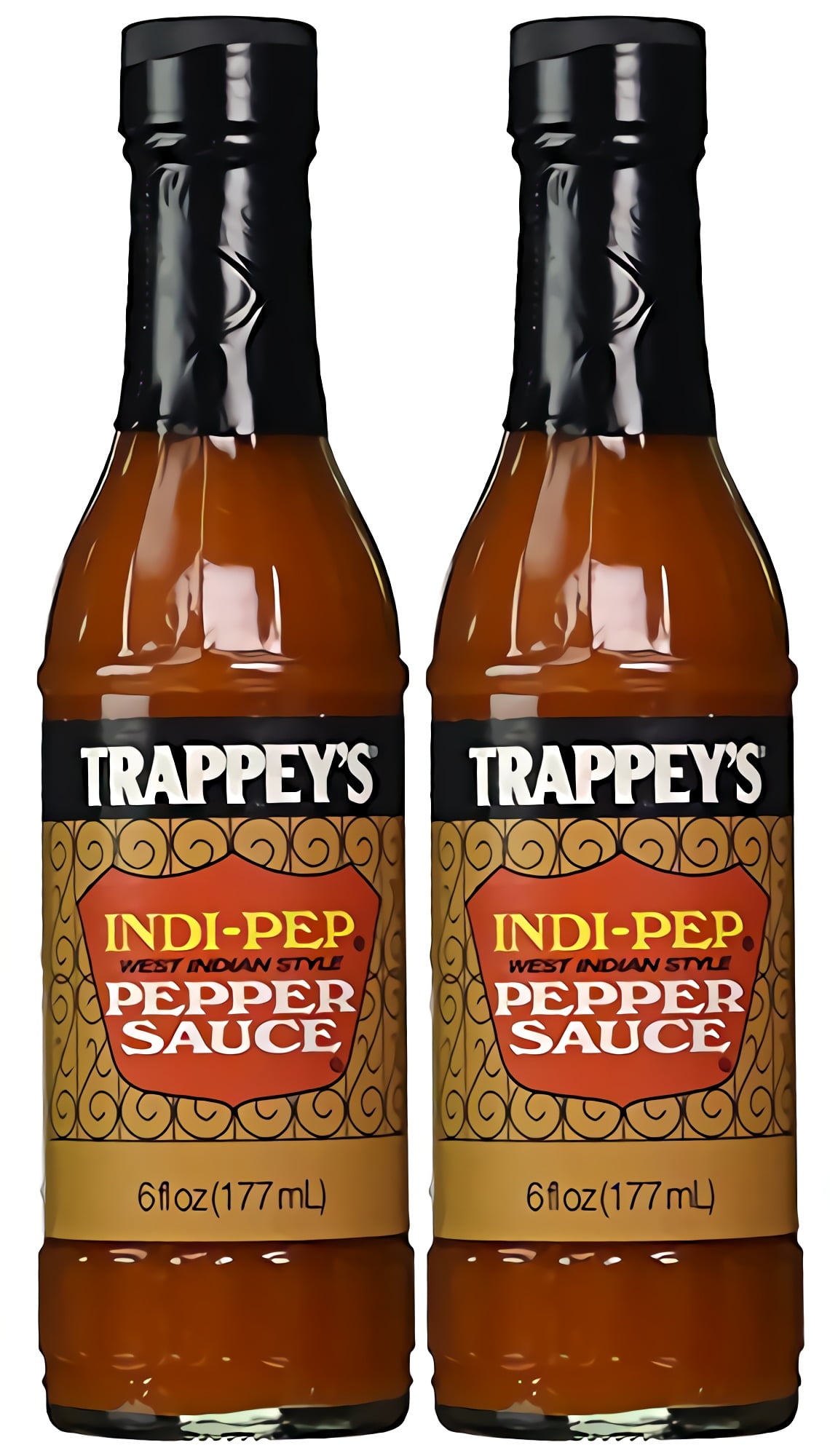 Indipep West Indian Style Pepper Hot Sauce – 6 fl oz Bottles, 2 Pack ...
