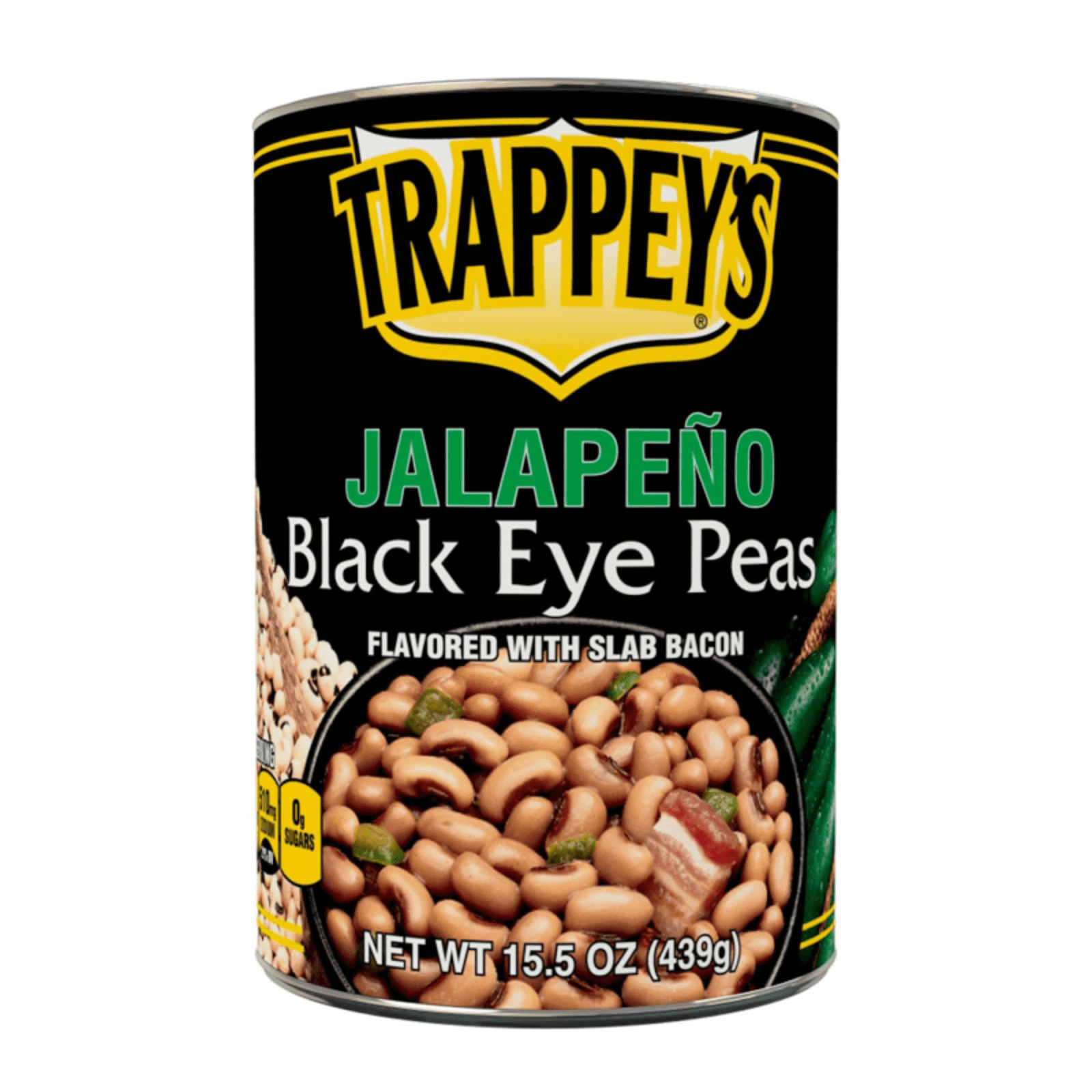 Trappey's Jalapeno Black Eye Peas with Slab Bacon, 15.5 Oz (Pack of 6) - Walmart.com