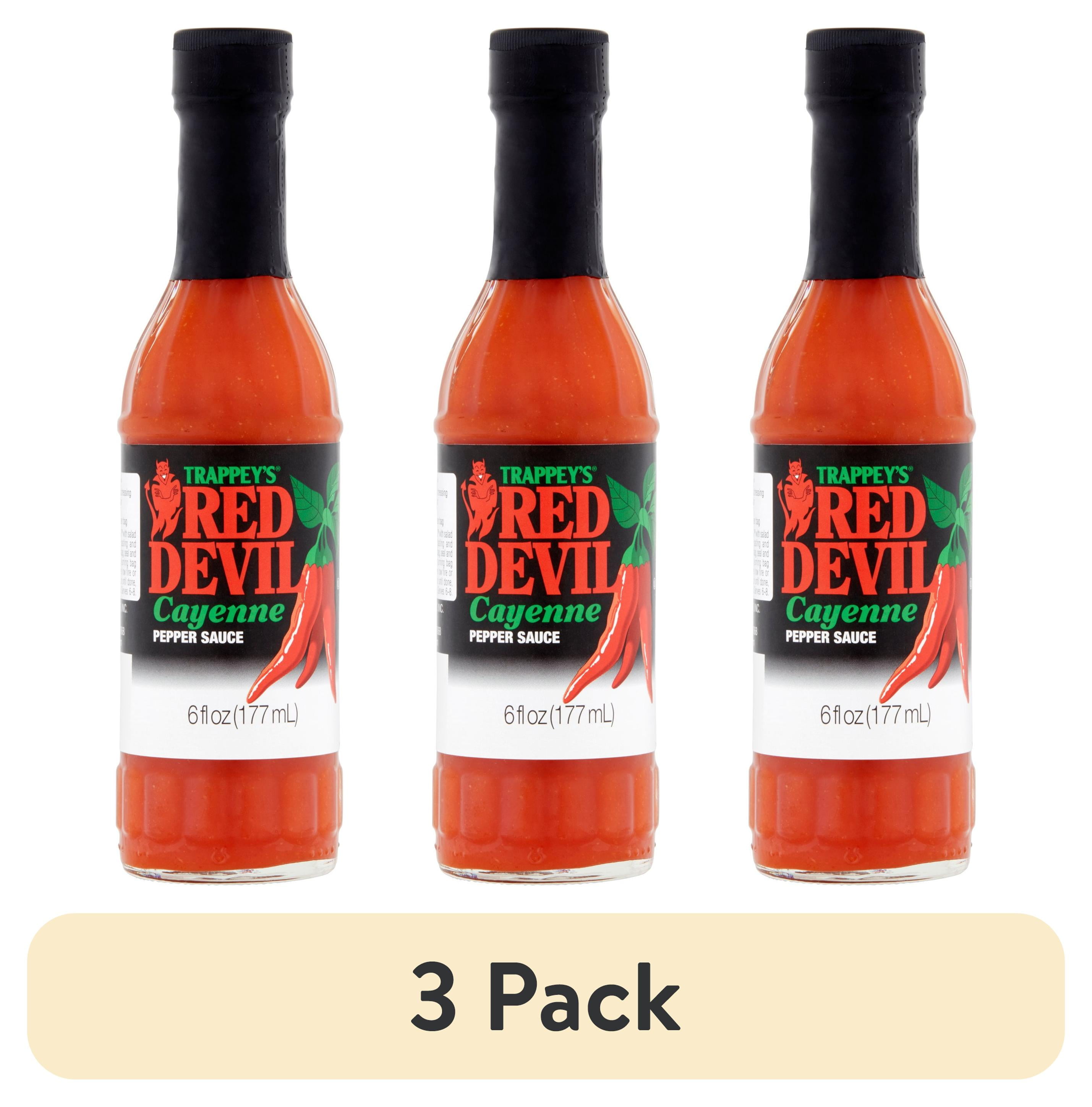 (3 pack) Trappey's Red Devil Cayenne Pepper Sauce 6 fl. oz. Bottle - Walmart.com
