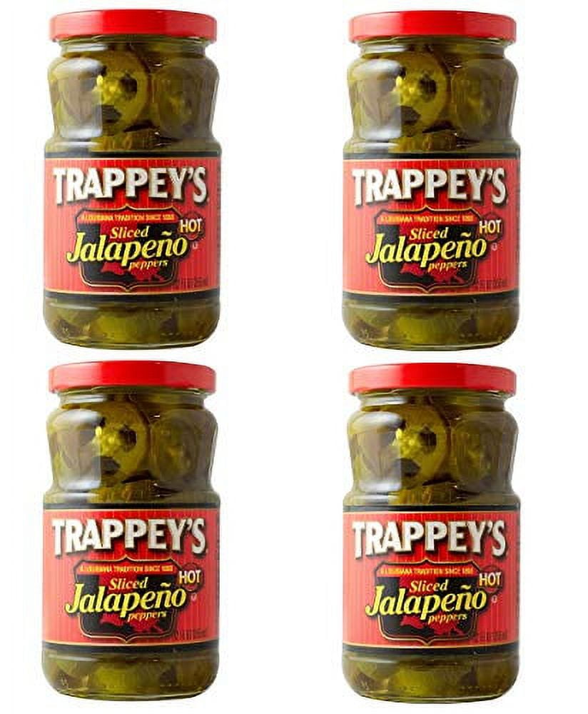 Trappey's Hot Diced Jalapeno Peppers Jar | 12 Fl Oz | Pack of 4 ...