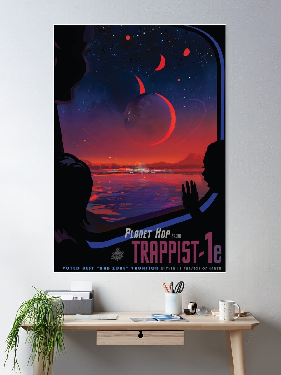 Trappist 1 -- Space Travel Poster Poster Wall Art, Modern Wall Decor ...