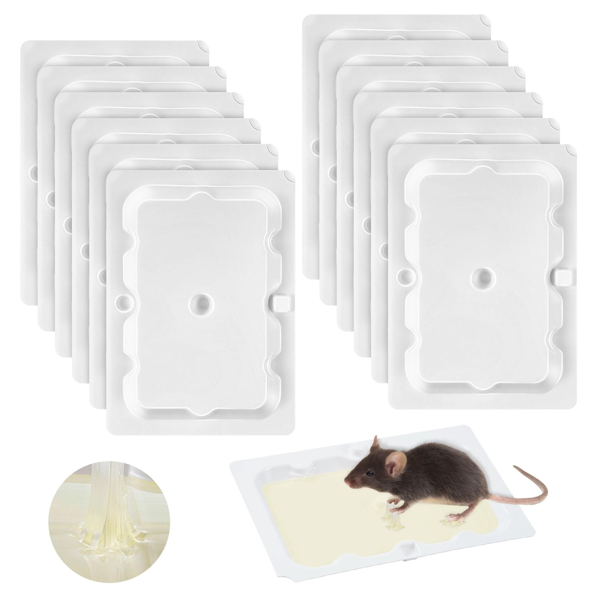 Traps Indoor for Home, Pre Scented Rodent Pads with Non Toxic Glue for ...