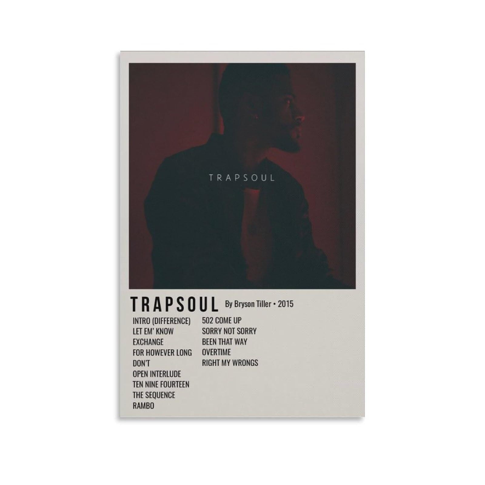 Trapsoul Bryson Tiller Bryson Tiller Canvas Poster Bedroom Decoration Landscape Office Valentine ...