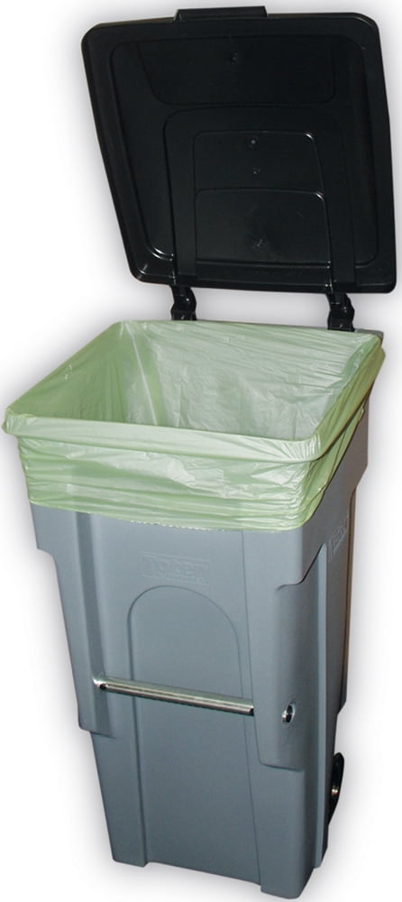Trash Bag Can Liners, Biodegradable (green), 32 Gallon, 34" x 48", 1 ...