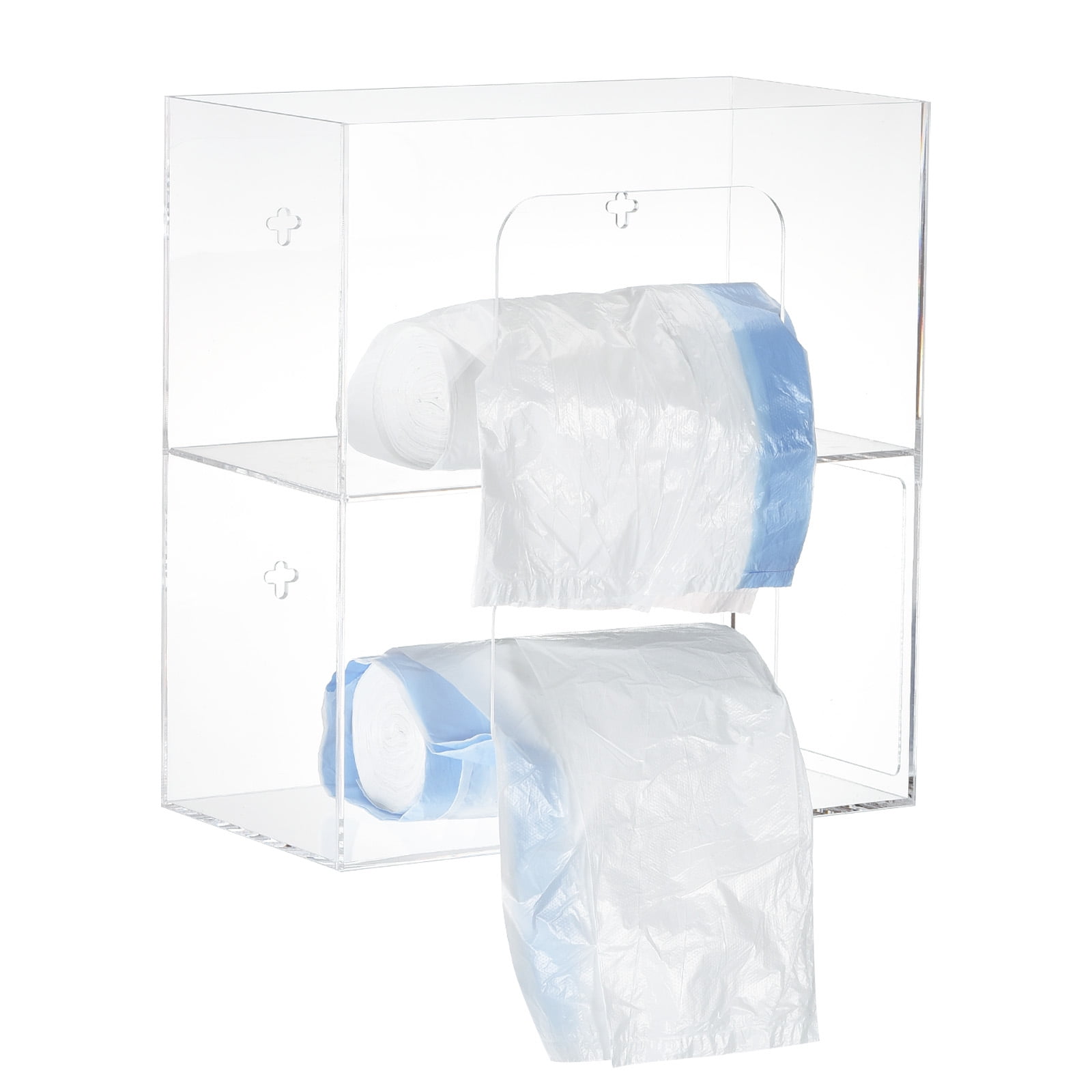 Trash Bag Dispenser Roll Holder, Wall Mount Acrylic Garbage Bag ...