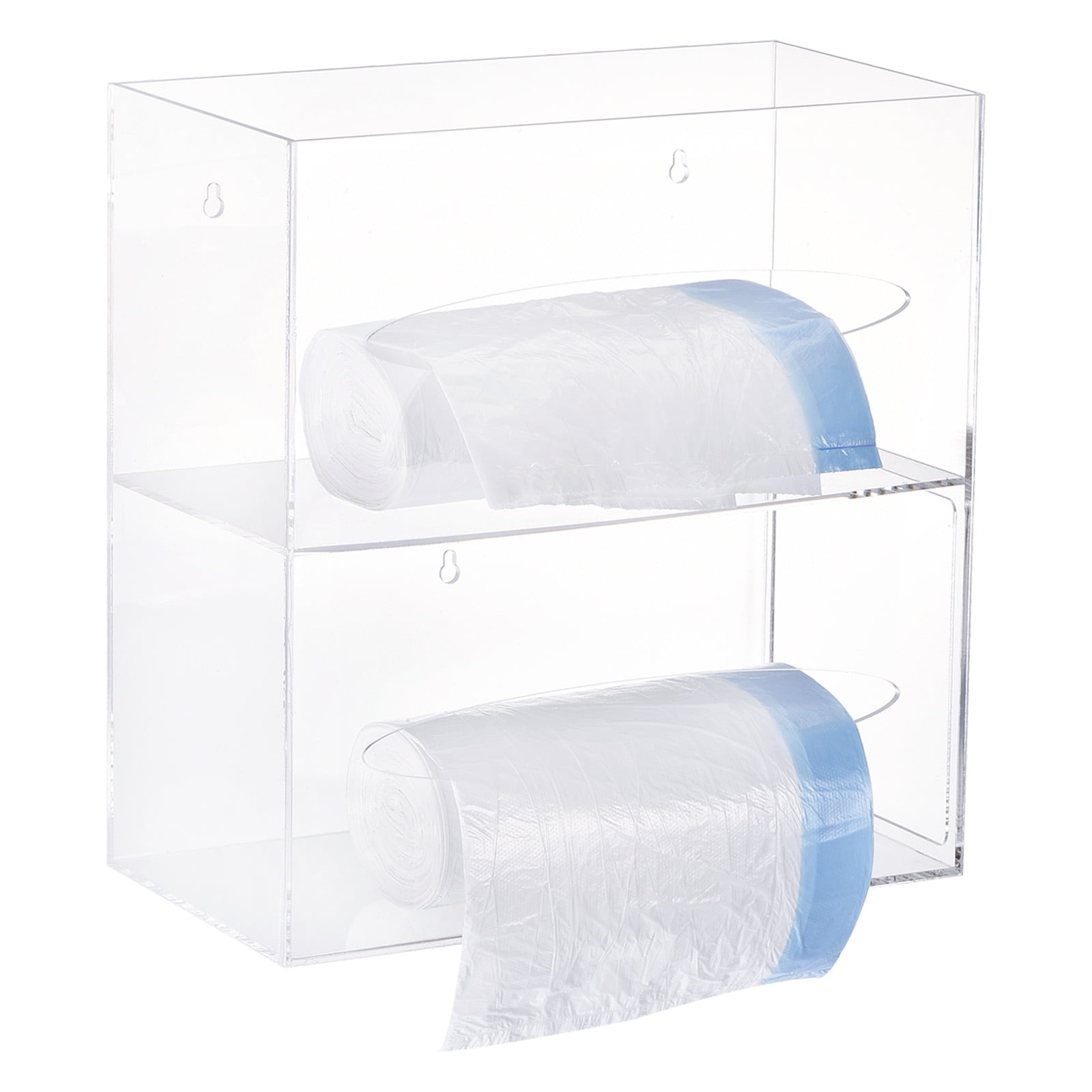 Trash Bag Dispenser Roll Holder, Wall Mount Acrylic Garbage Bag ...