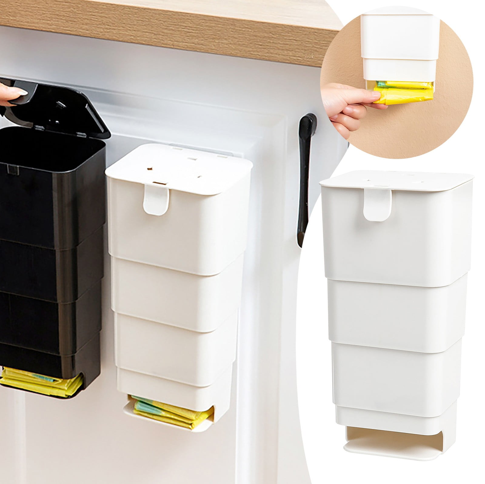 Trash Bag Dispenser Wall Mounted Grocery Garbage Bag Holder Plastic Bag ...