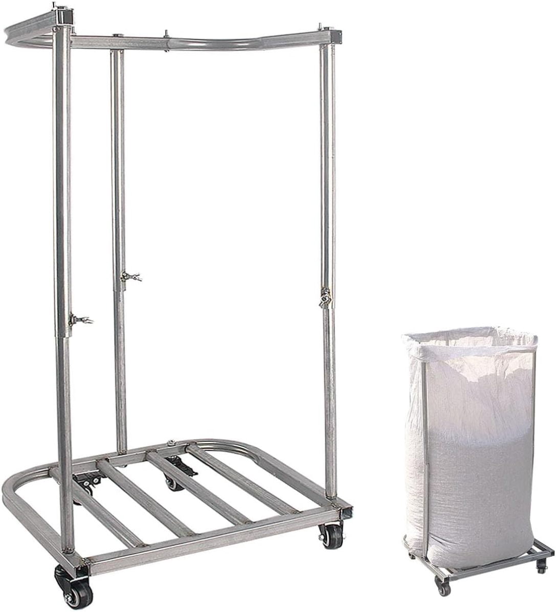 Trash Bag Holder Garbage Leaf Stand Rack 30 -45 Gallon Outdoor Portable ...