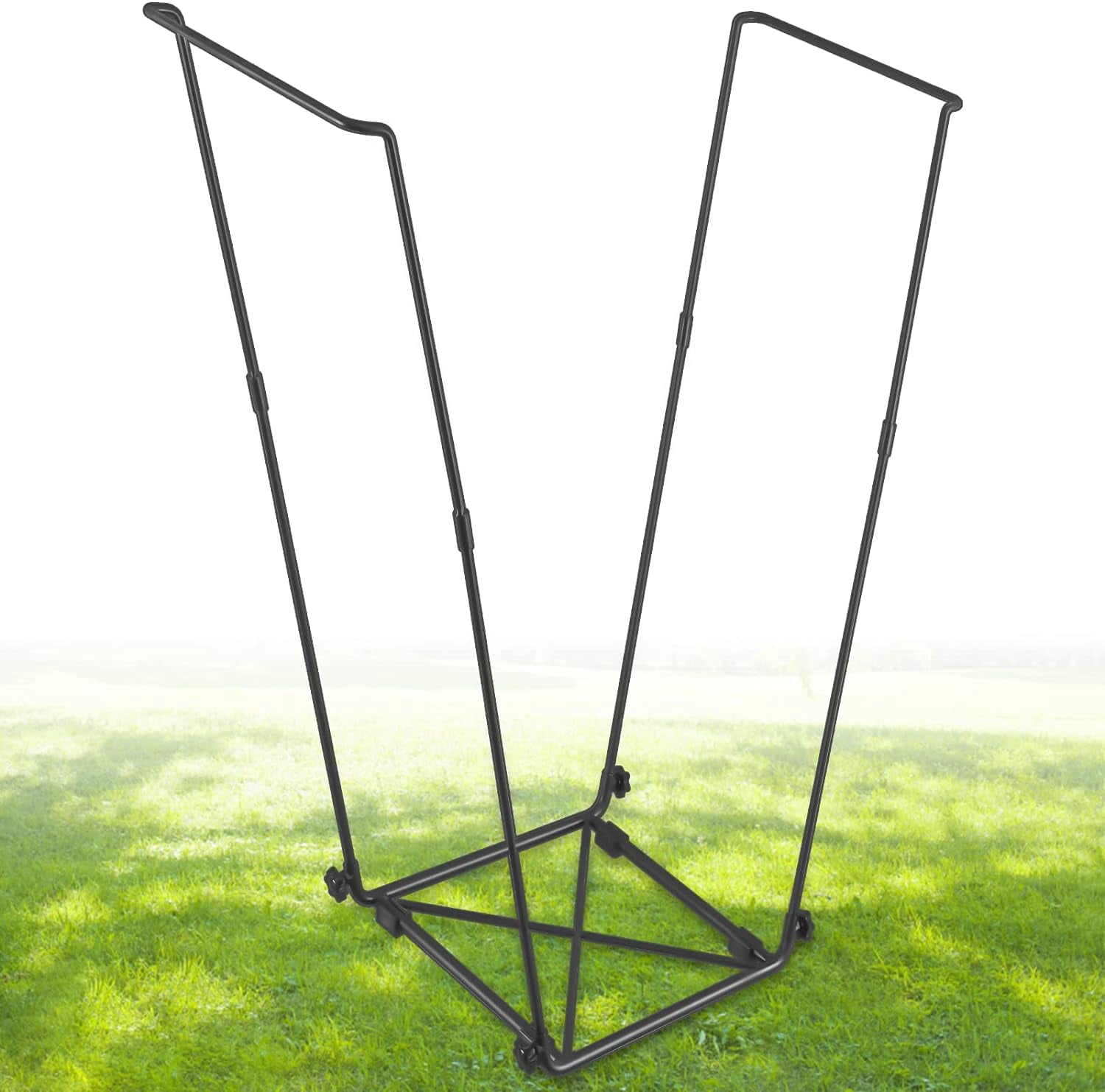 Trash Bag Holder, Outdoor Metal Leaf Bag Holder Stand, Garbage Bag ...