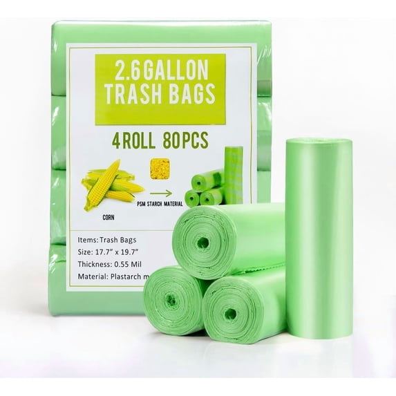 Trash Bags 2.6 Gallon, Small Garbage Bags, Strong & Unscented Mini ...