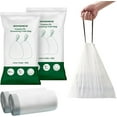 Trash Bags for 8-Gallon (30 L) Trash Cans, Drawstring Kitchen Garbage ...