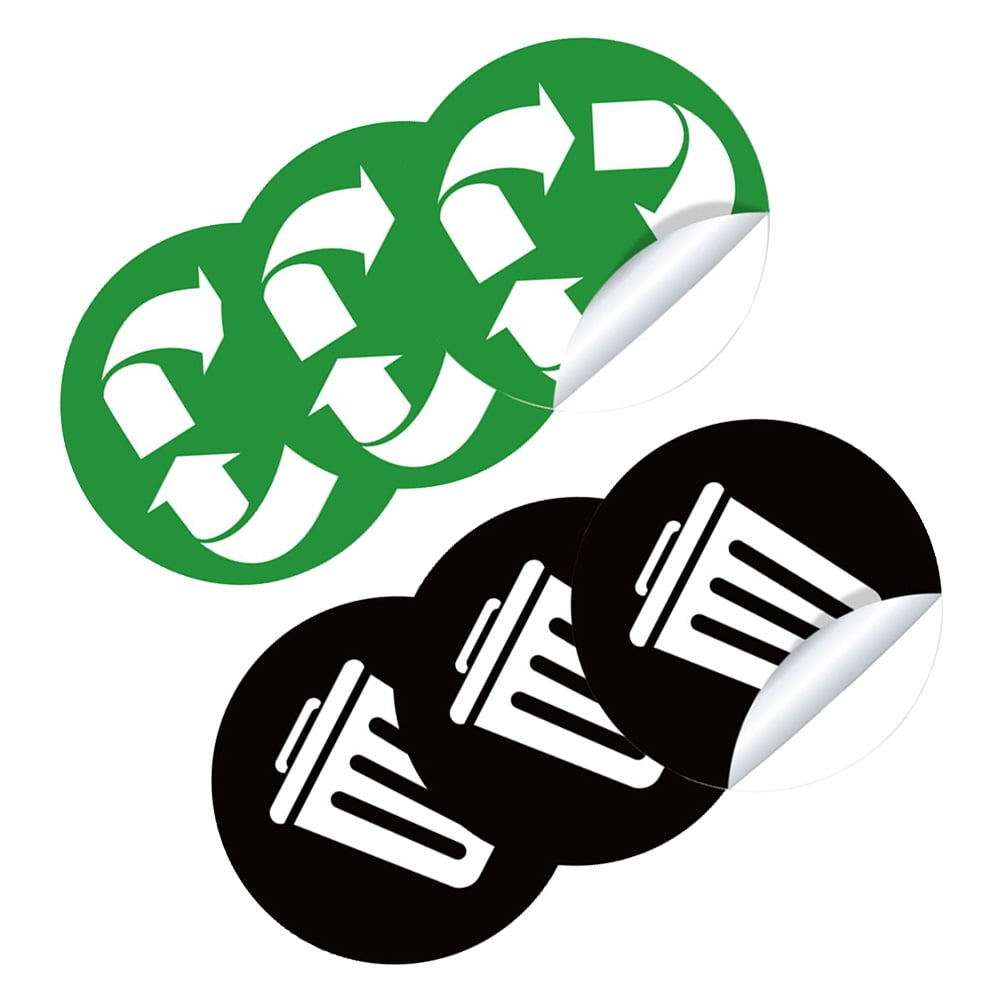 Trash Bin Garbage Classification Label Waste Sorting Stickers 12.8X12 ...