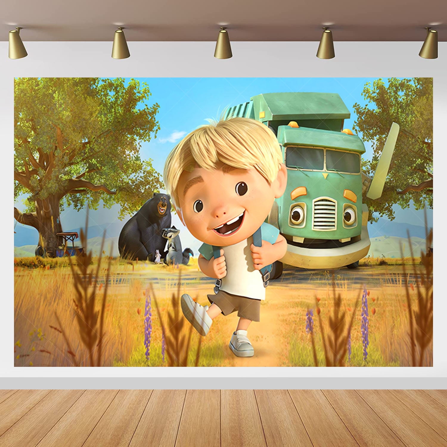 Trash Birthday Banner - 5x3ft Birthday Party Banner, Truck Theme ...