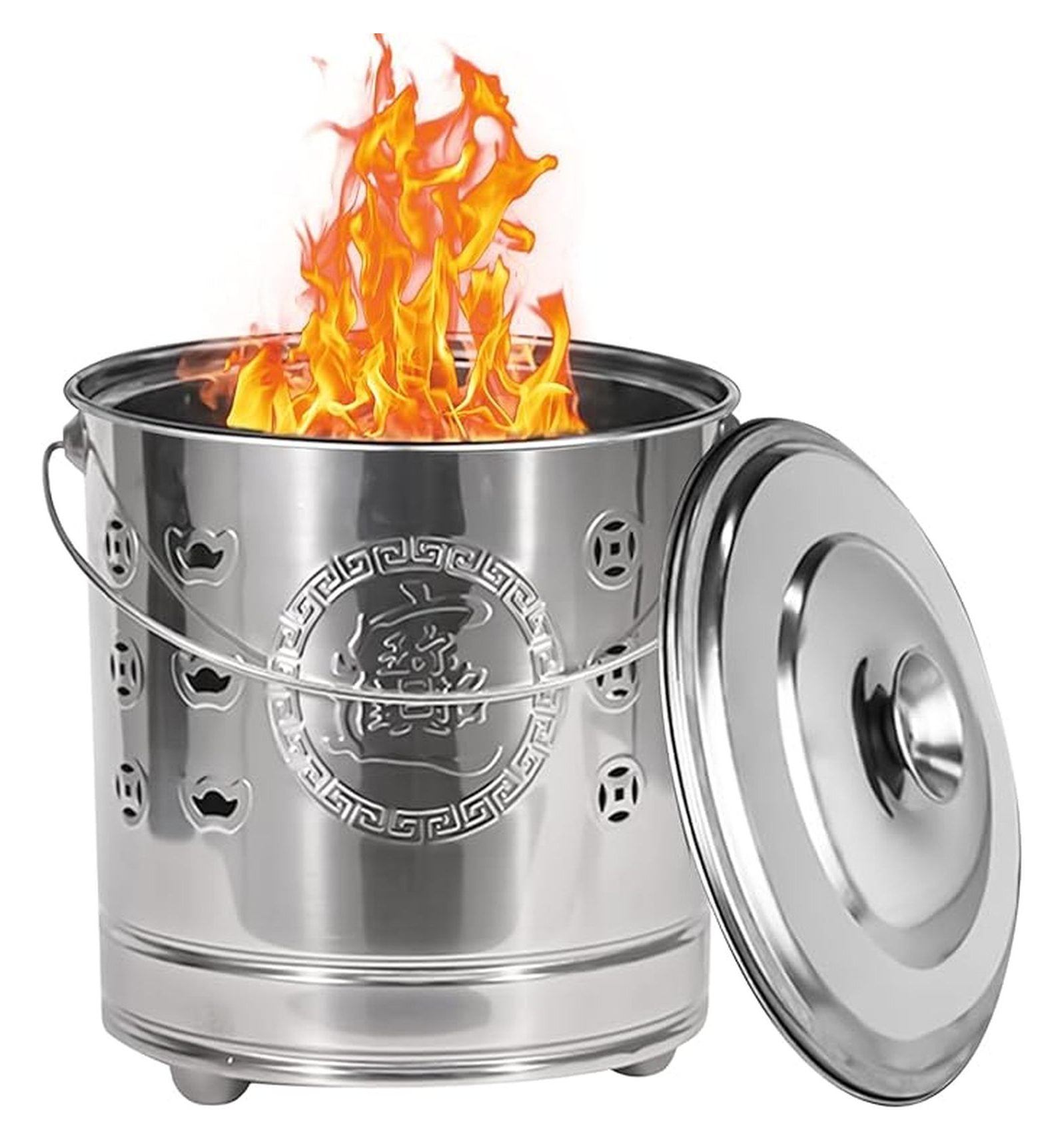 Trash Burn Barrel for Outside - Stainless Steel Incinerator for Yard ...
