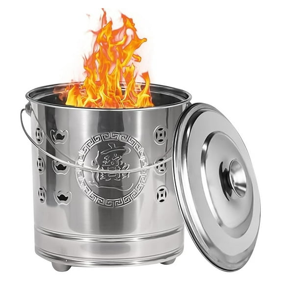 Trash Burn Barrel for Outside - Stainless Steel Incinerator for Yard ...