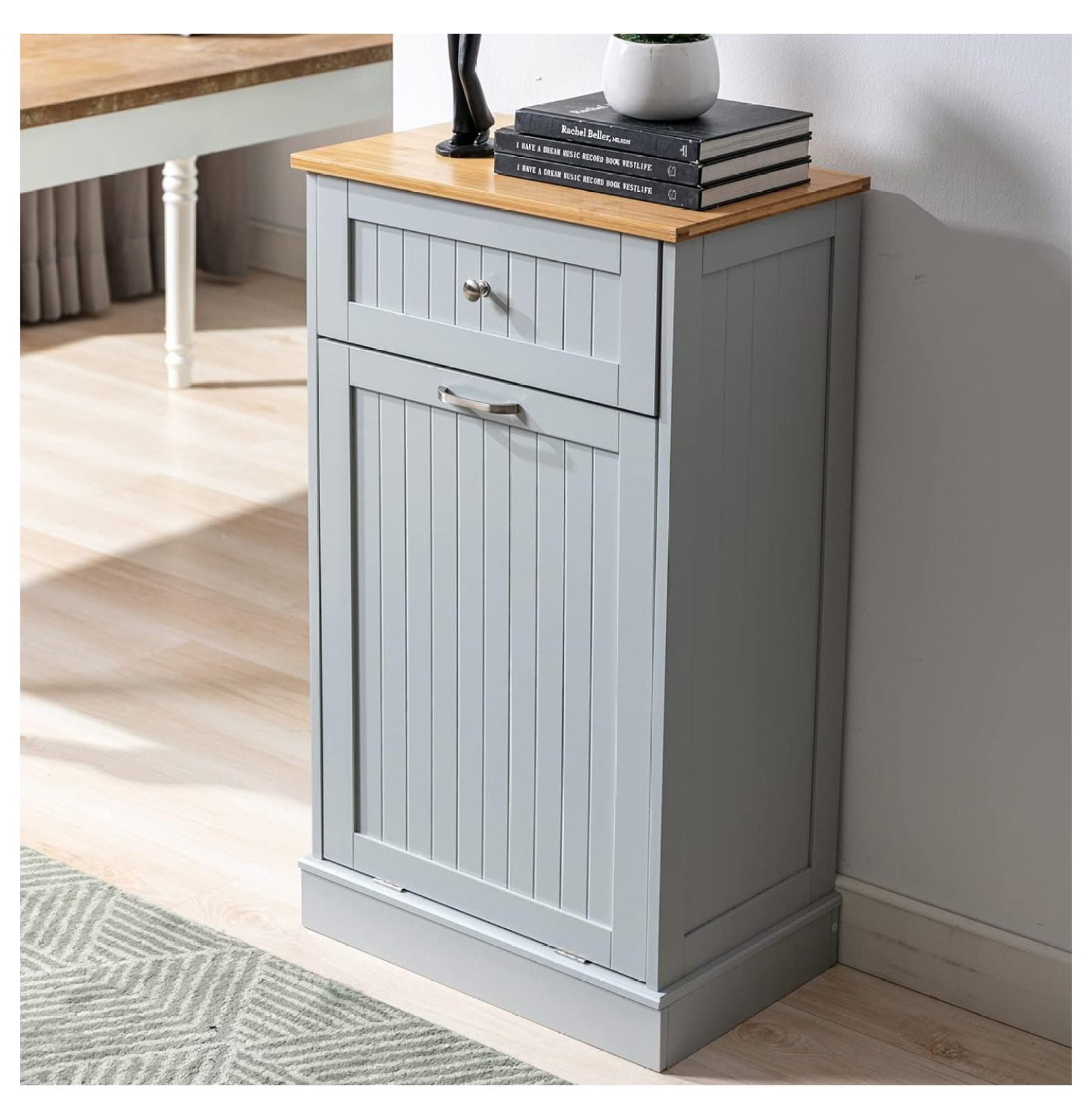 Trash Cabinet Tilt Out Freestanding, Pet Proof Kitchen Trash Cabinet ...