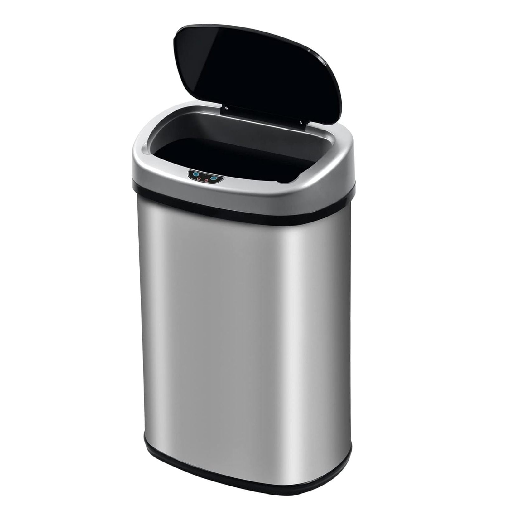 Trash Can 13 Gallon Automatic Kitchen Garbage Can Touch Stainless Steel ...
