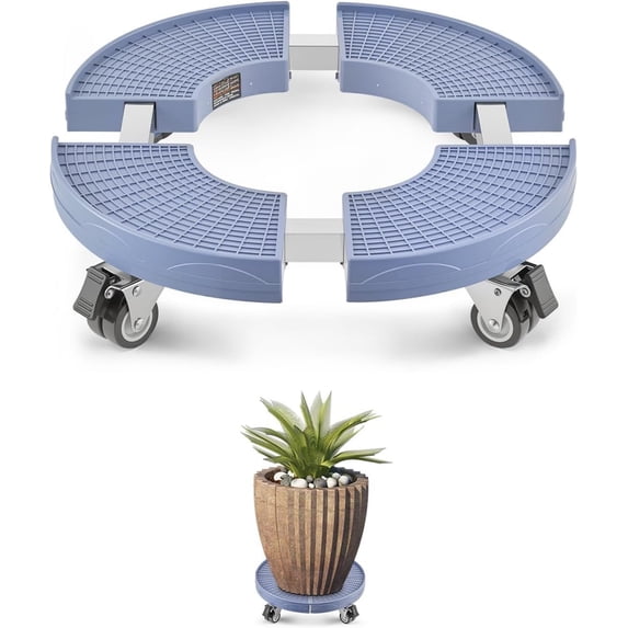 Trash Can with 4 Lockable Wheels, 440lbs Weight Capacity, Round Trash ...