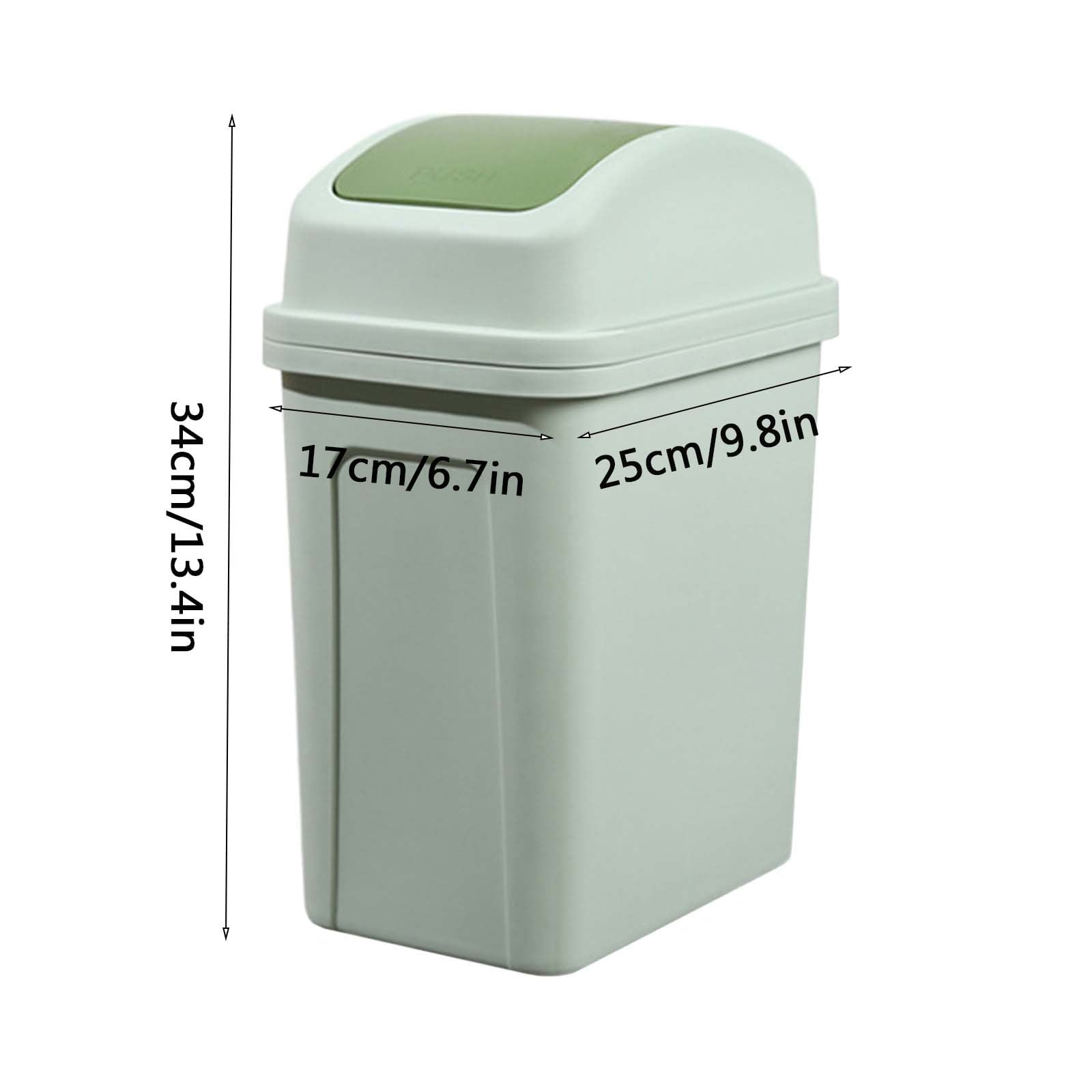 Trash Can 7l Slim Trash Can - Kitchen Bathroom Step Pedal Bin Odor ...