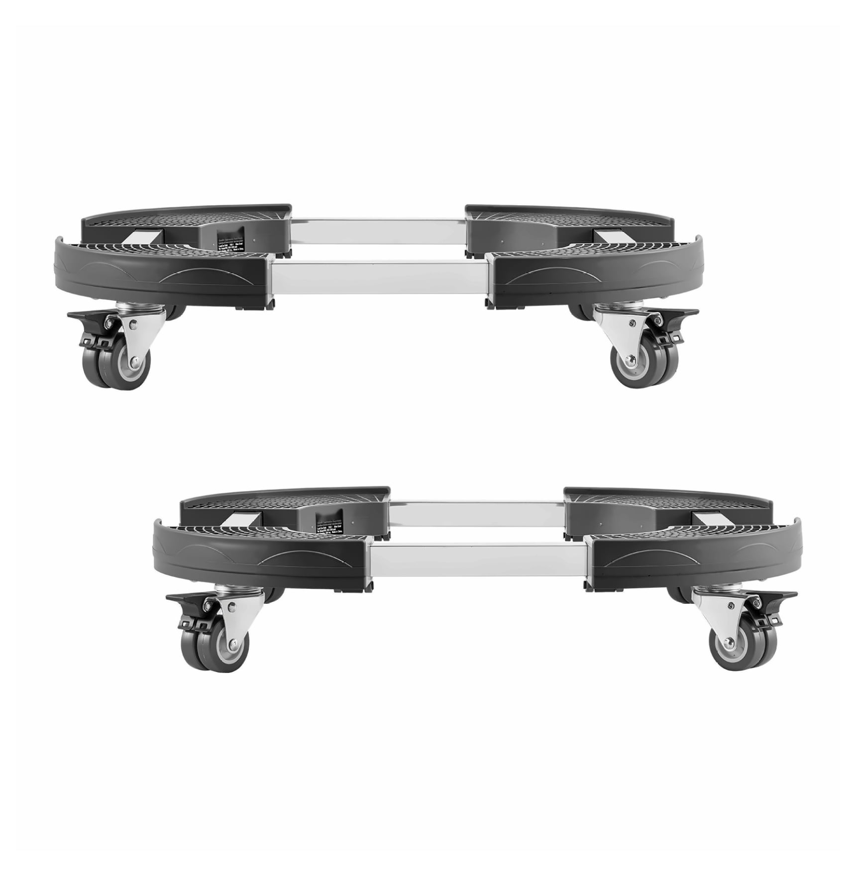 Trash Can Dolly 2 Pack, 15-22.8in Adjustable Heavy Duty Plastic Bin ...
