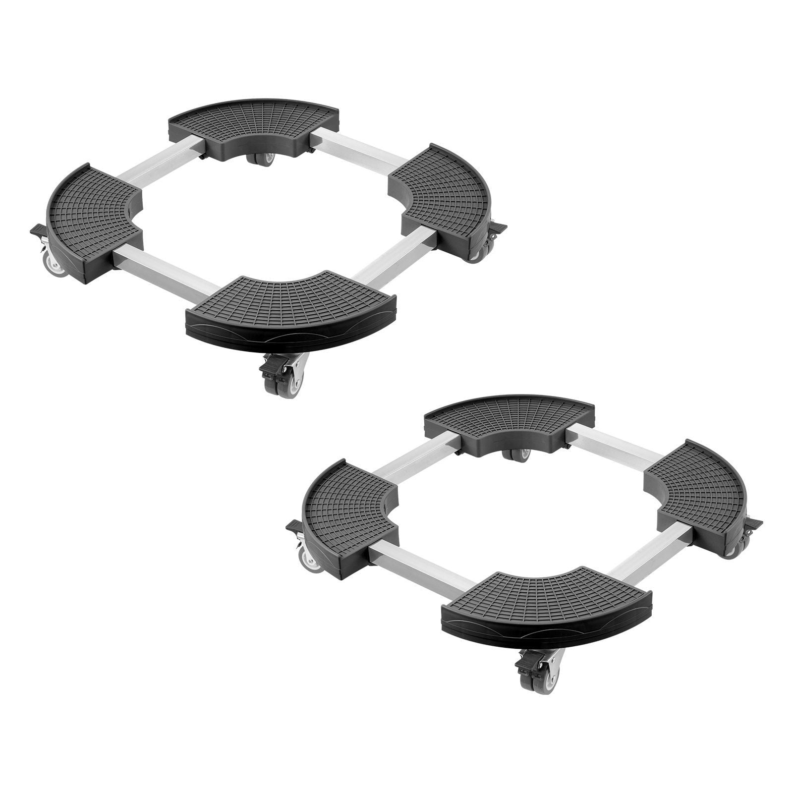 Trash Can Dolly 2 Pack, 15-22.8in Adjustable Heavy Duty Plastic Bin Dolly 440lbs, Rolling Trash ...