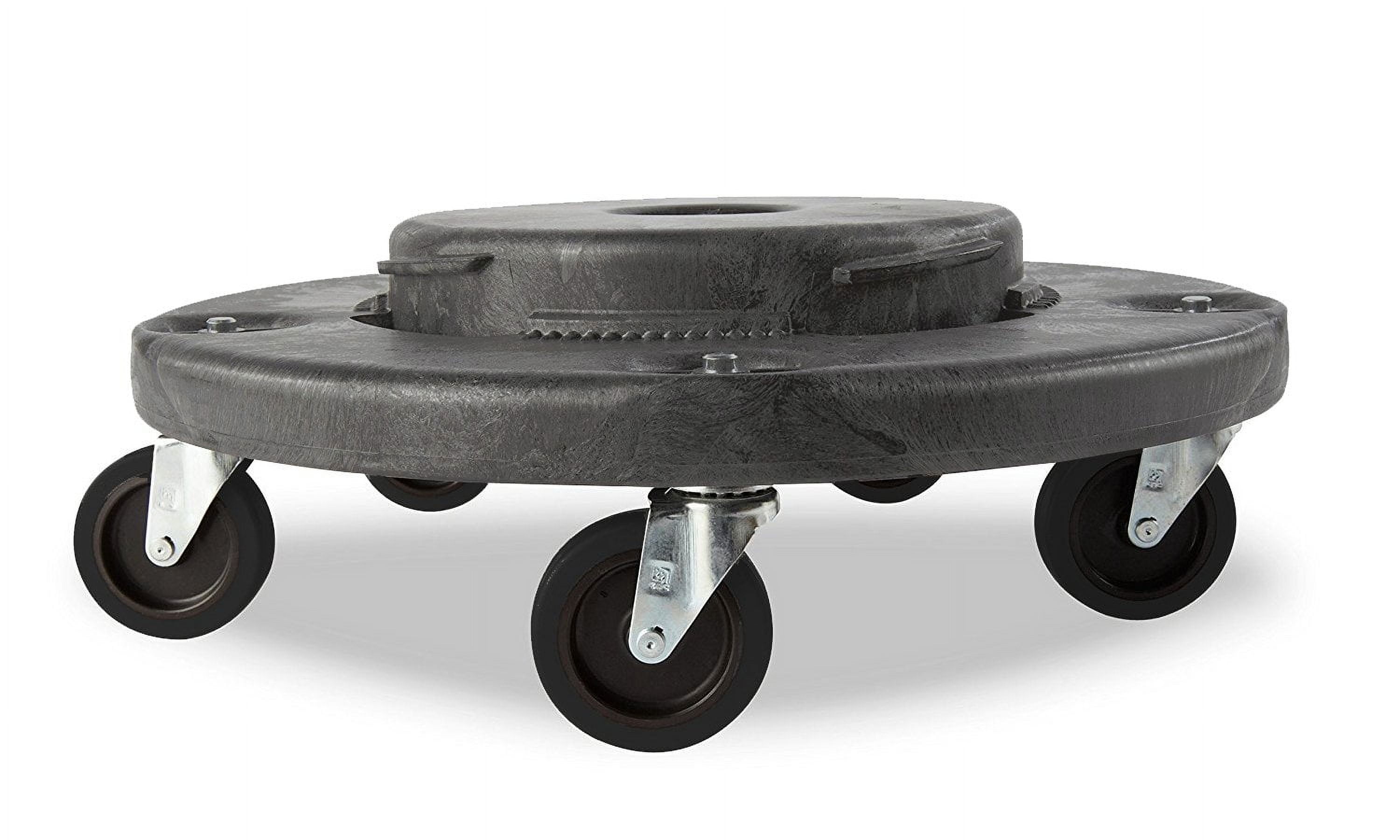 Trash Can Dolly Heavy-Duty | 5 Casters | 460 Lb Capacity | 18" Gray ...