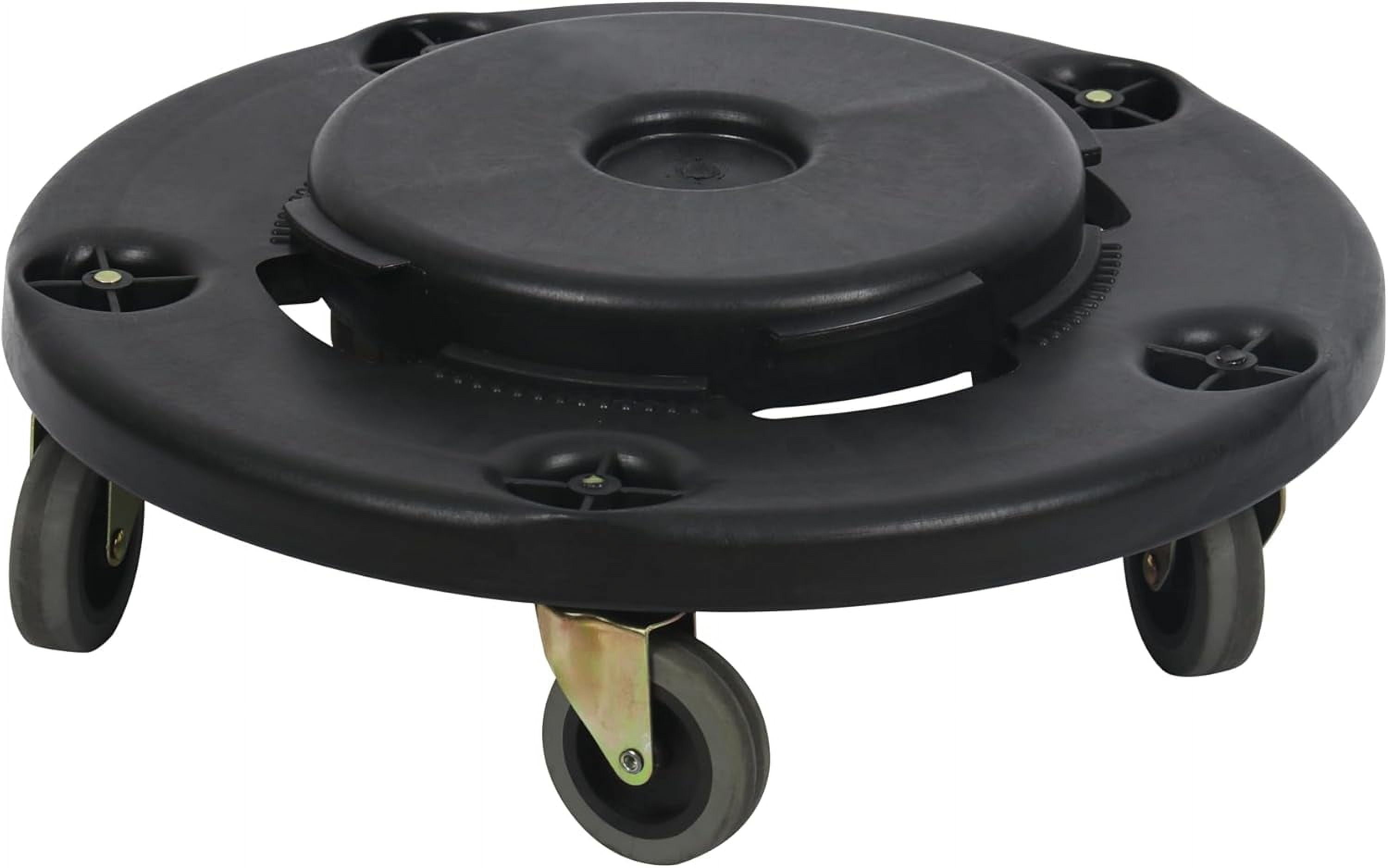 Trash Can Dolly with Wheels, Black Garbage Roller Base, Transports 20 ...